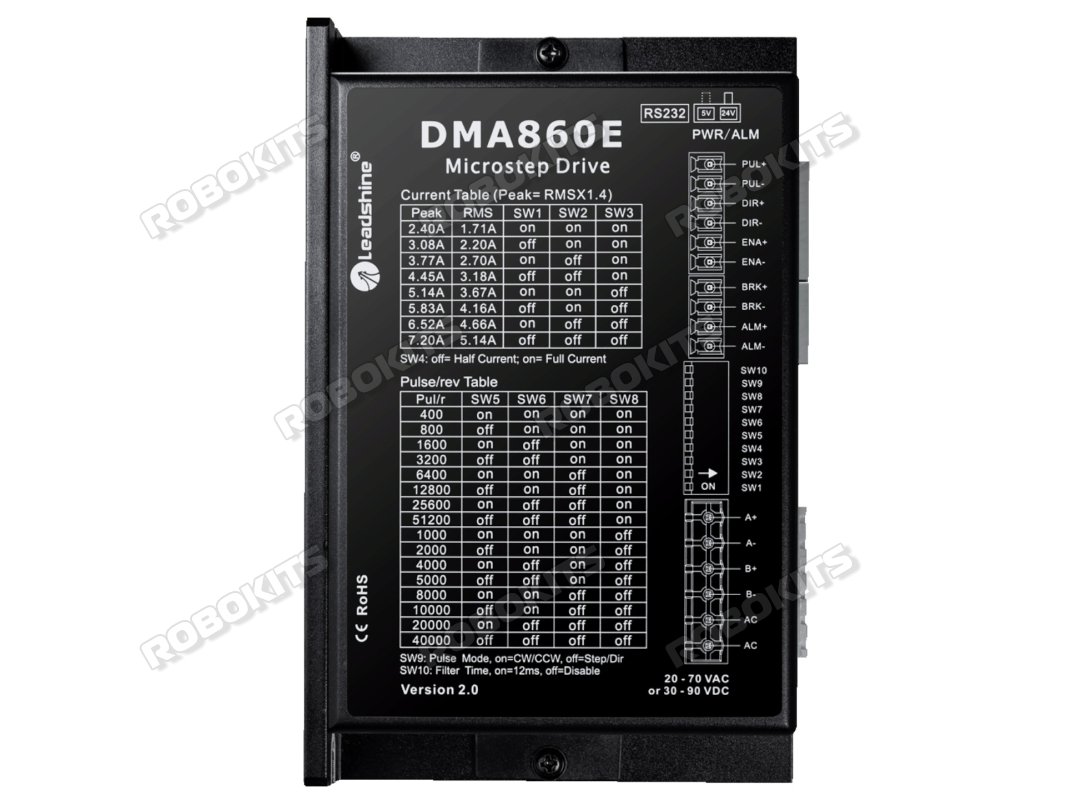 DMA860E 2-Phase Digital Stepper Drive 7.2A 24-110VDC Leadshine Original ...