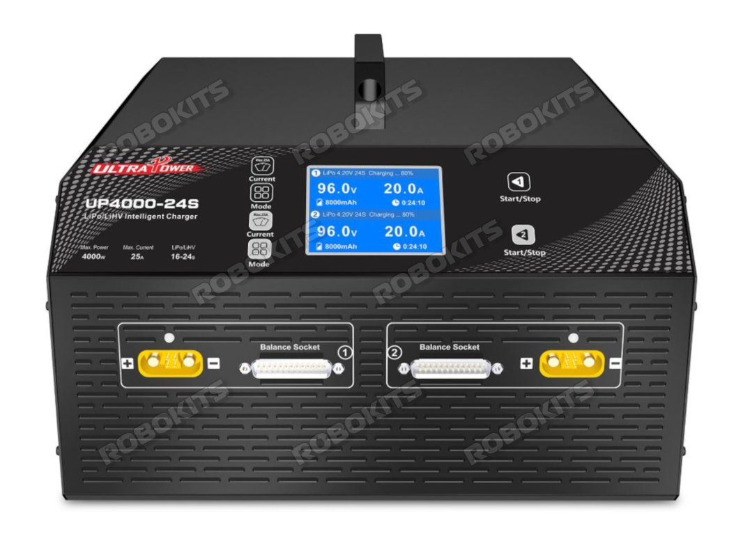 Ultra Power UP4000-24S 4000W 25A 16-24S LiPo/LiHV Intelligent Charger ...