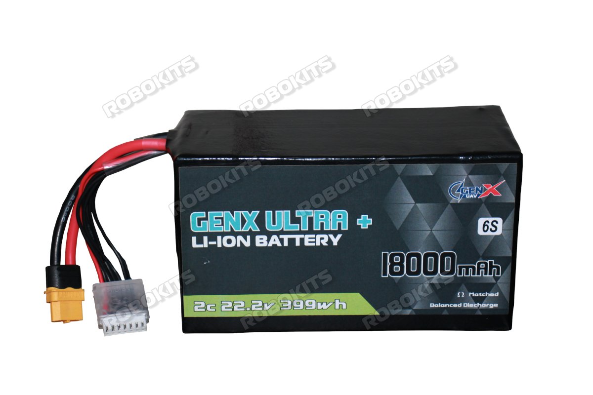 GenX Ultra+ 22.2V 6S3P 18000mah 2C/5C Premium Lithium Ion Rechargeable ...